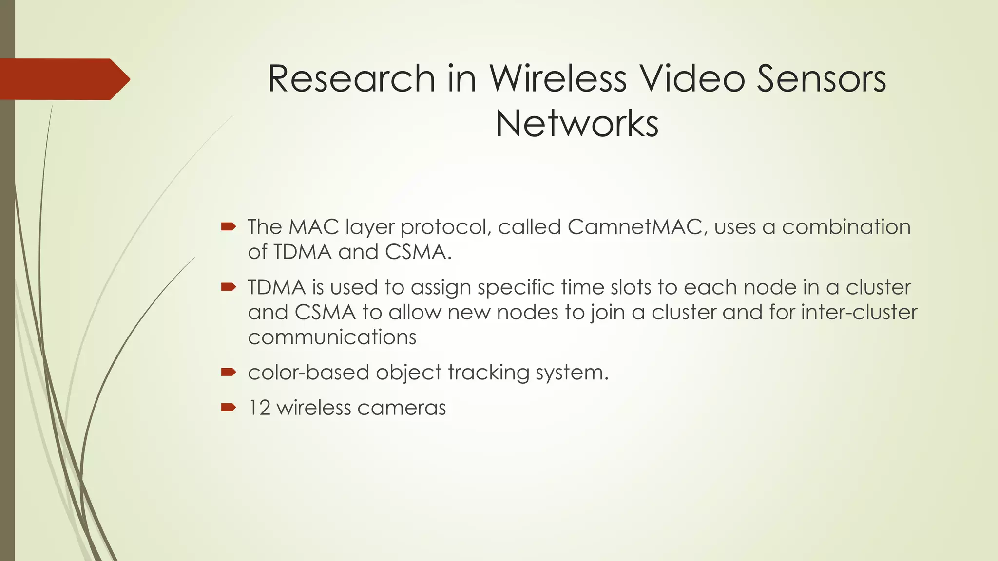 WIRELESS Visual SENSOR NETWORK | PPTX