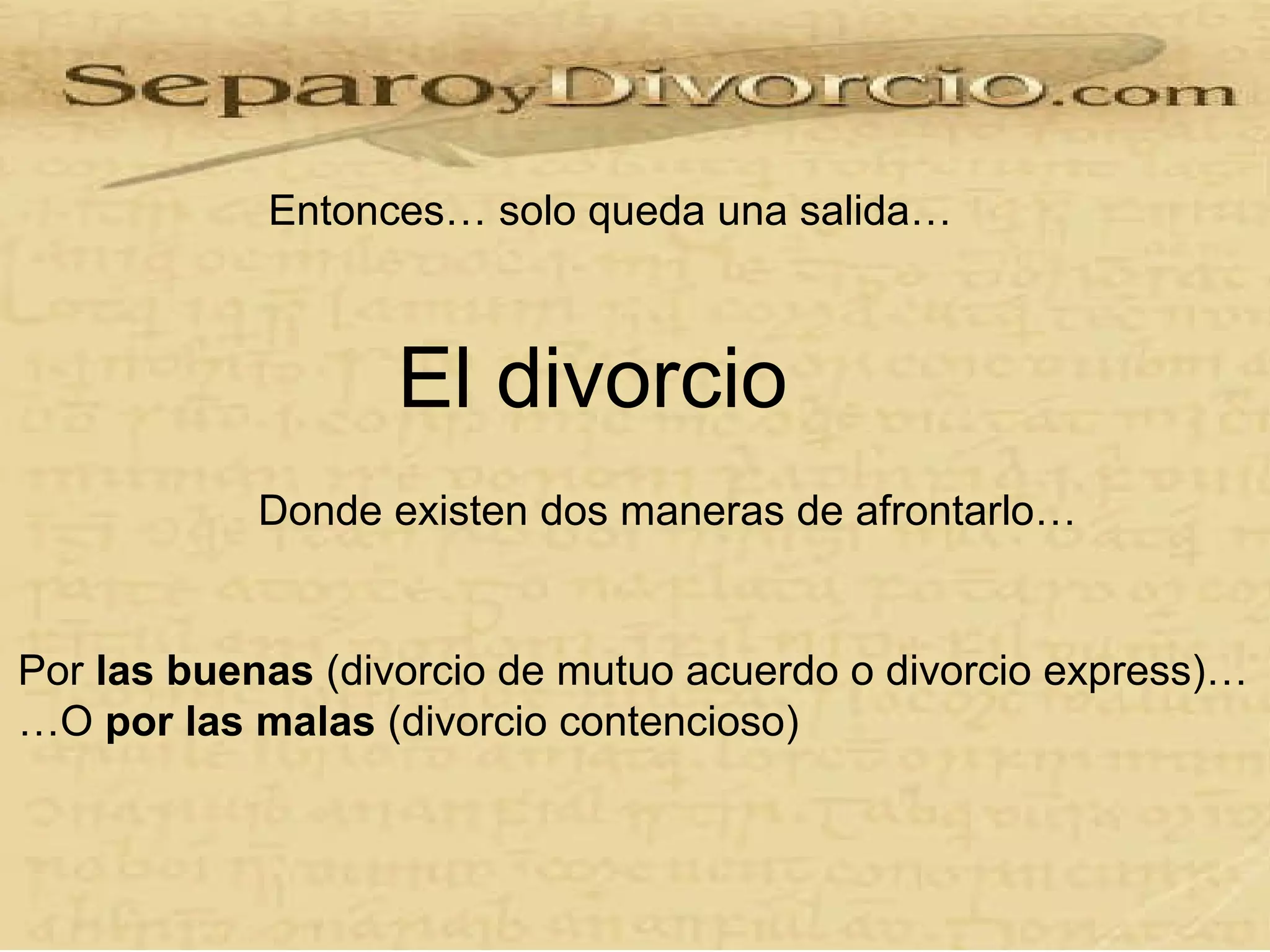 Divorcio express | PPT