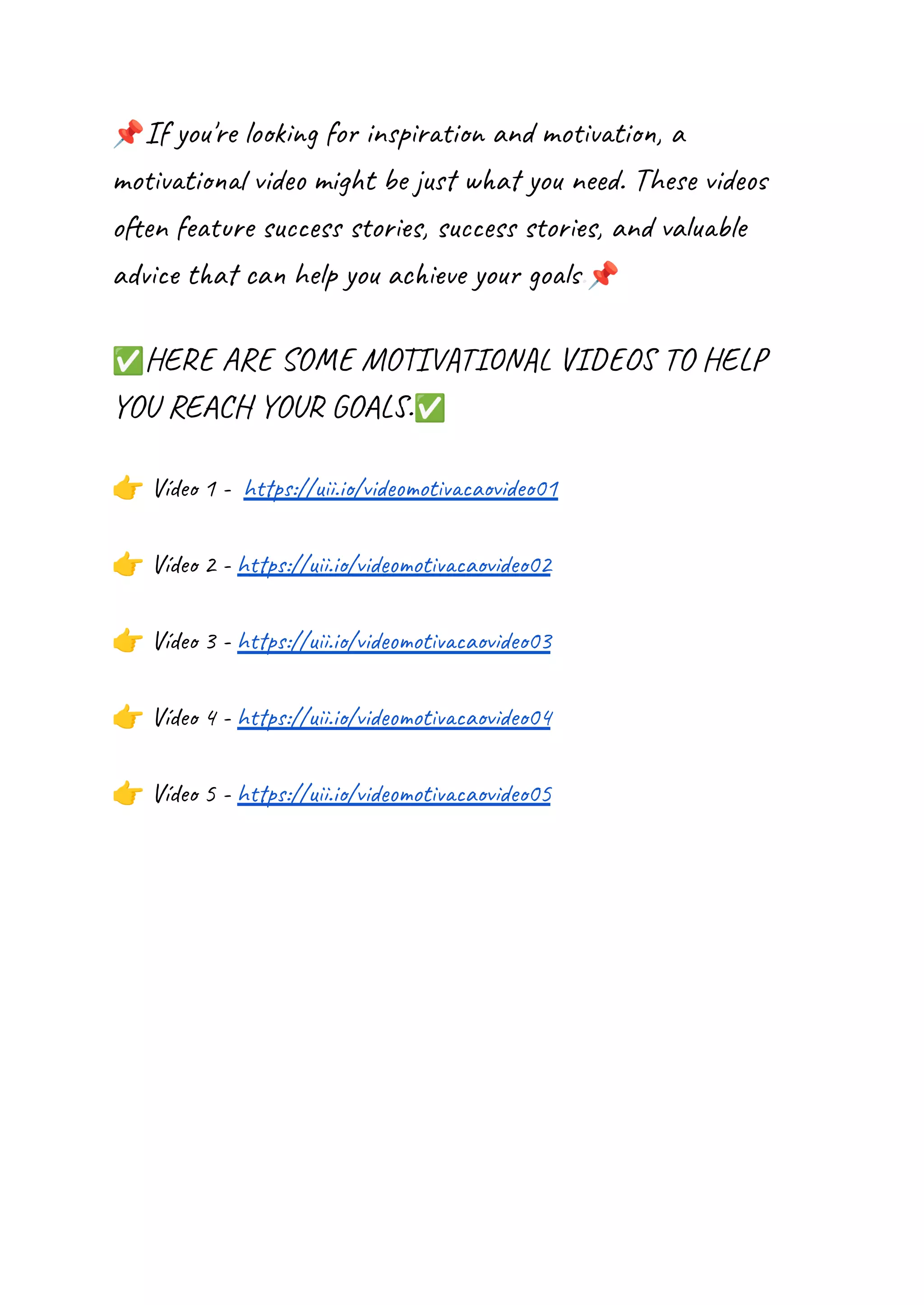Motivational Videos | PDF