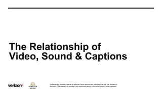 The Relationship of Video, Sound, Captions, & Everything Under the Sun ...