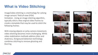 Video Stitching + AI ML- Changing Landscape over the years | PPT