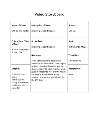 FMP Storyboard | PDF | Music Video | Genres