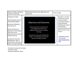 Video storyboard2 | PPT