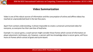 Unsupervised video summarization framework using keyframe extraction ...