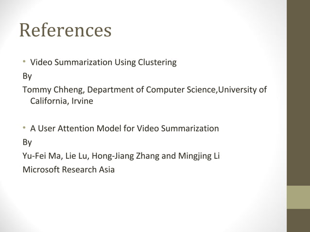 Video Summarization Using Clustering Ppt 7192