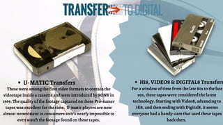 Video Tape Transfer: Unlock the Benefits of Digital Storage | PPT
