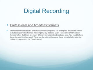Video technology presentation | PPT