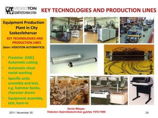 Videoton (Hungary) computer manufacturing (1970 1990) english version | PPT