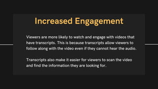 Video Transcription for Businesses | PPT