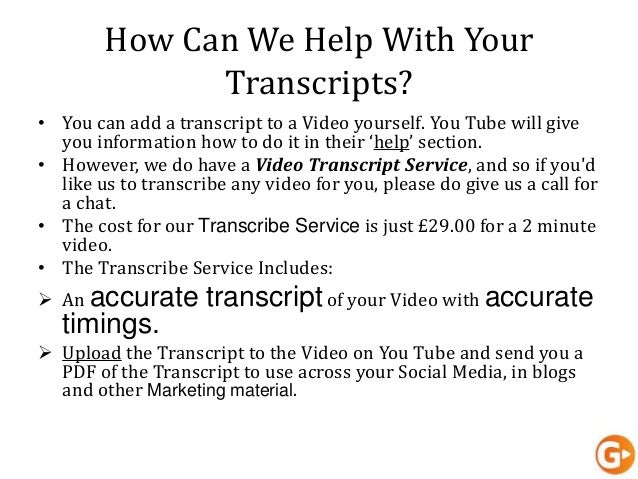 What Is A Video Transcript