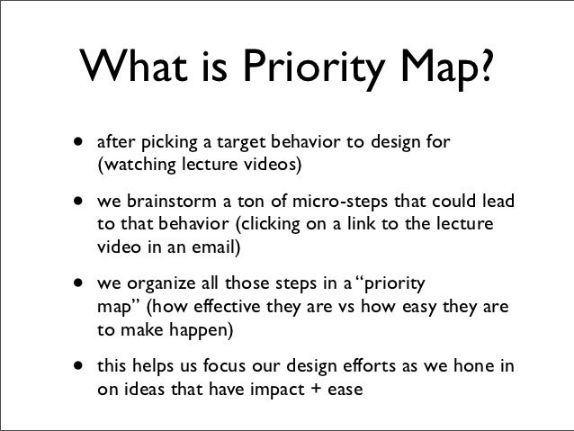 Watch Lecture Videos ASAP (into to priority mapping)