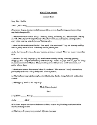 Video worksheet | PDF