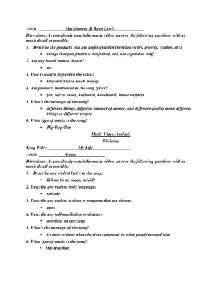 Video worksheet | PDF