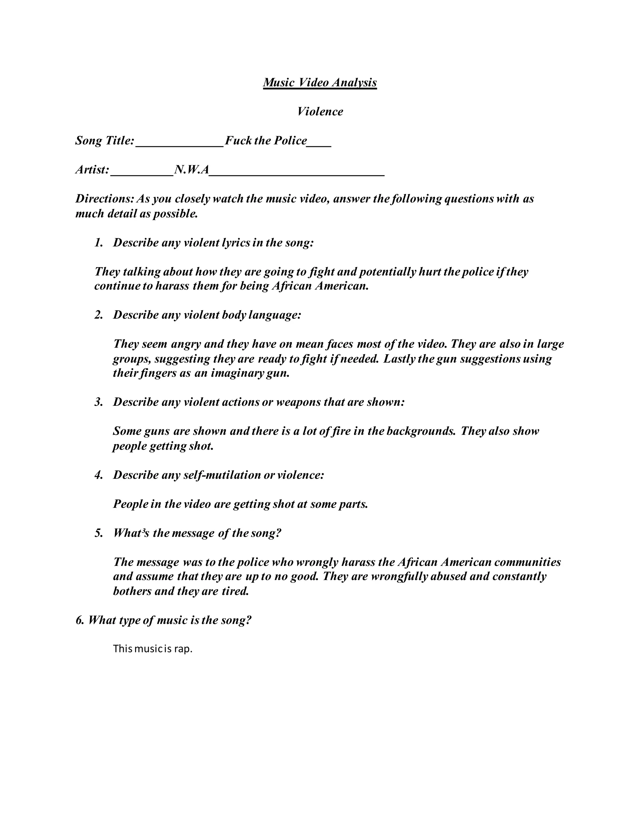 Video worksheet | PDF