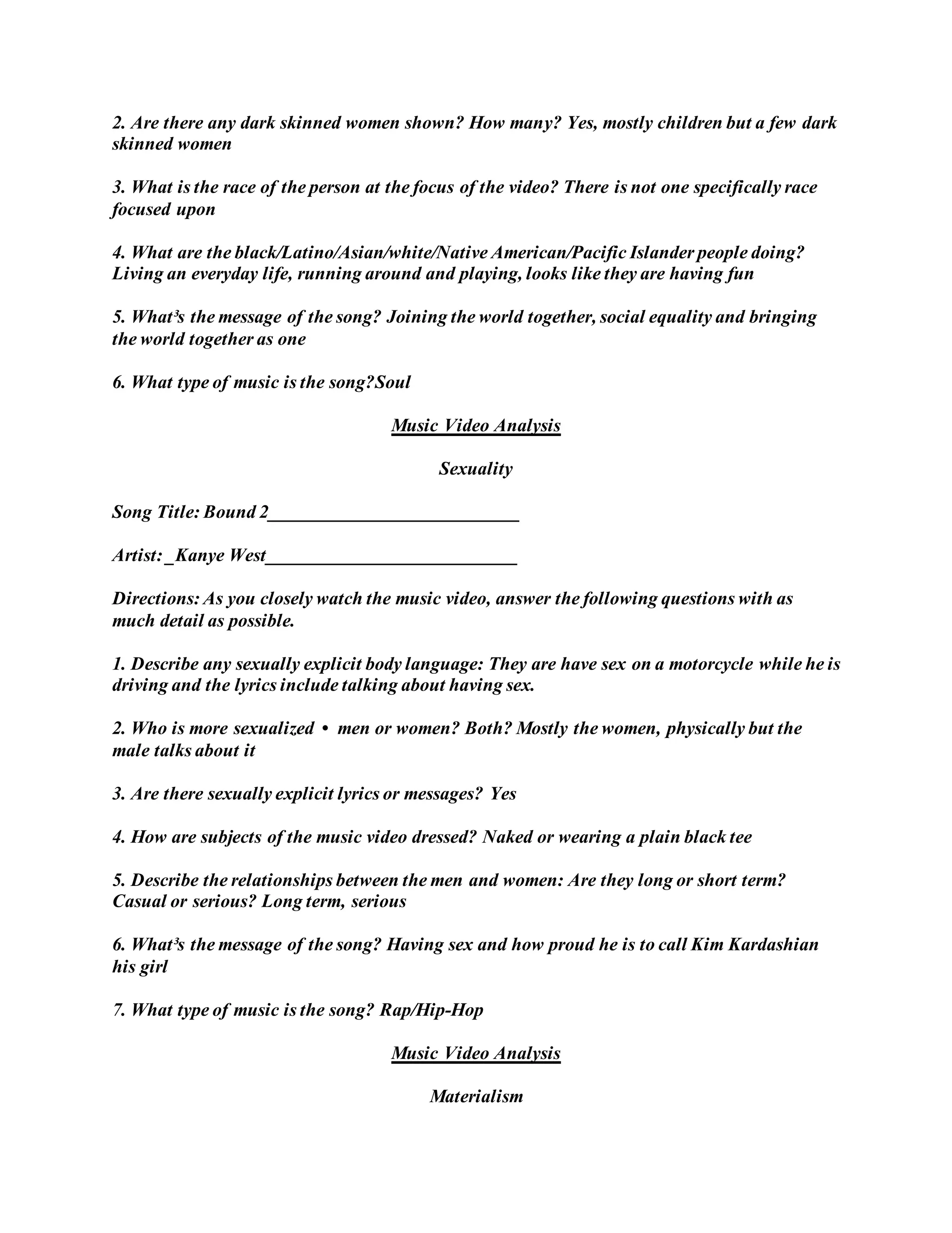 Video worksheet | DOCX