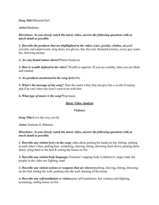 Video worksheet (1) | DOCX