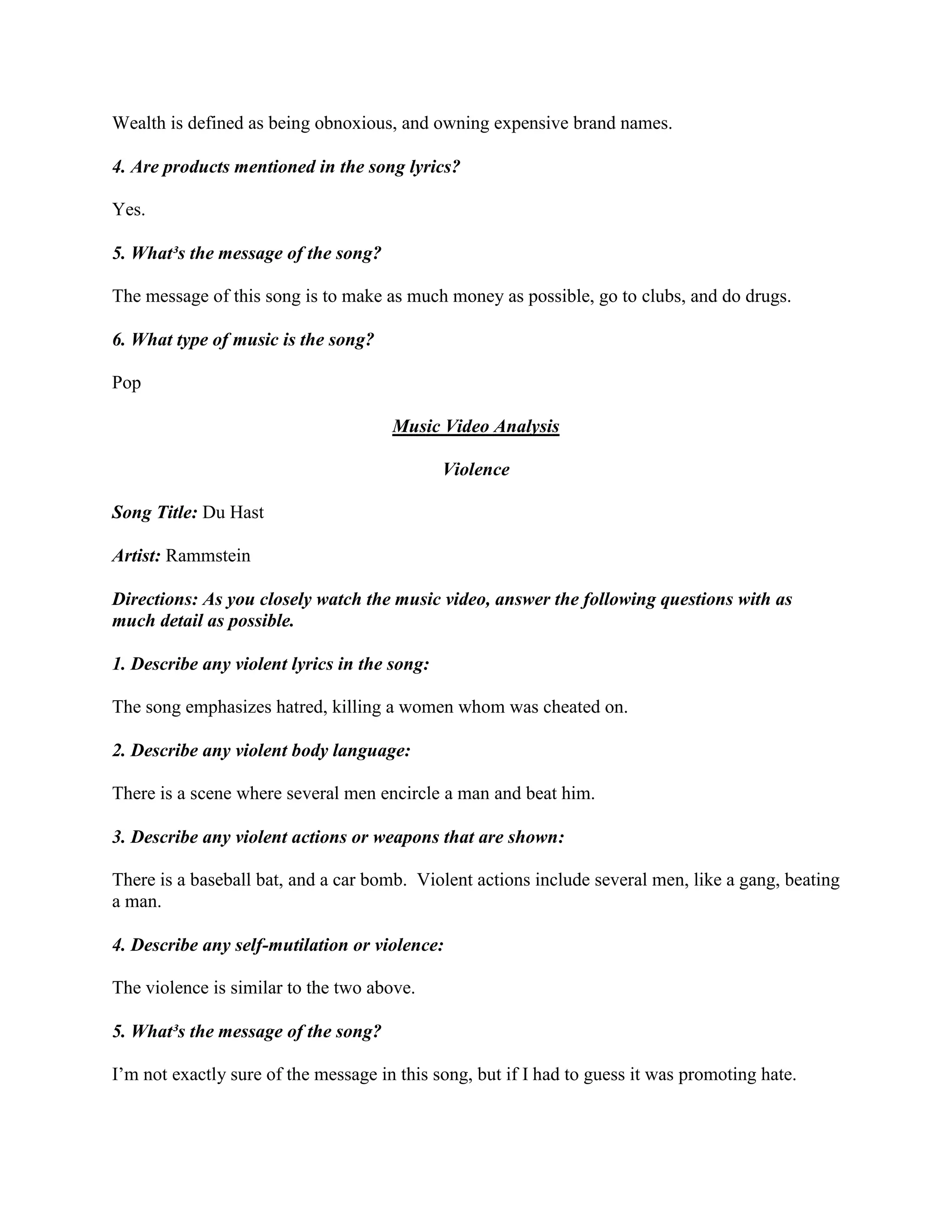 Video worksheet (1) | PDF