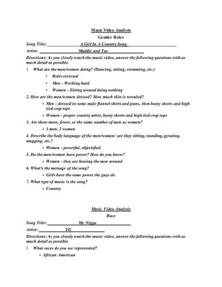 Video worksheet (1) | PDF