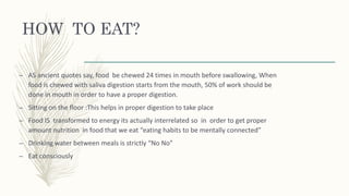 HOW TO EAT RIGHT | PPT