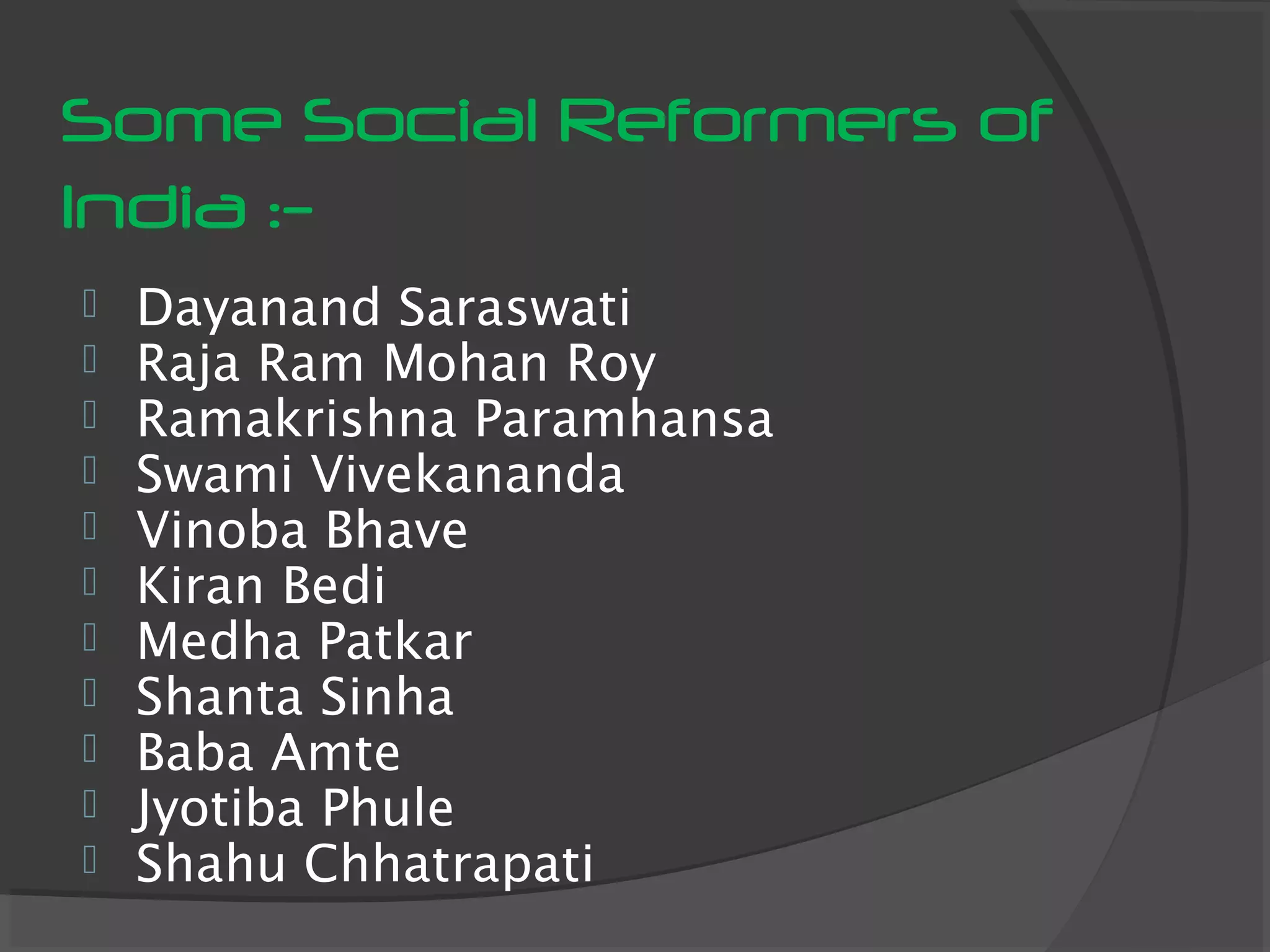 SOCIAL REFORMERS (class8th) | PPT