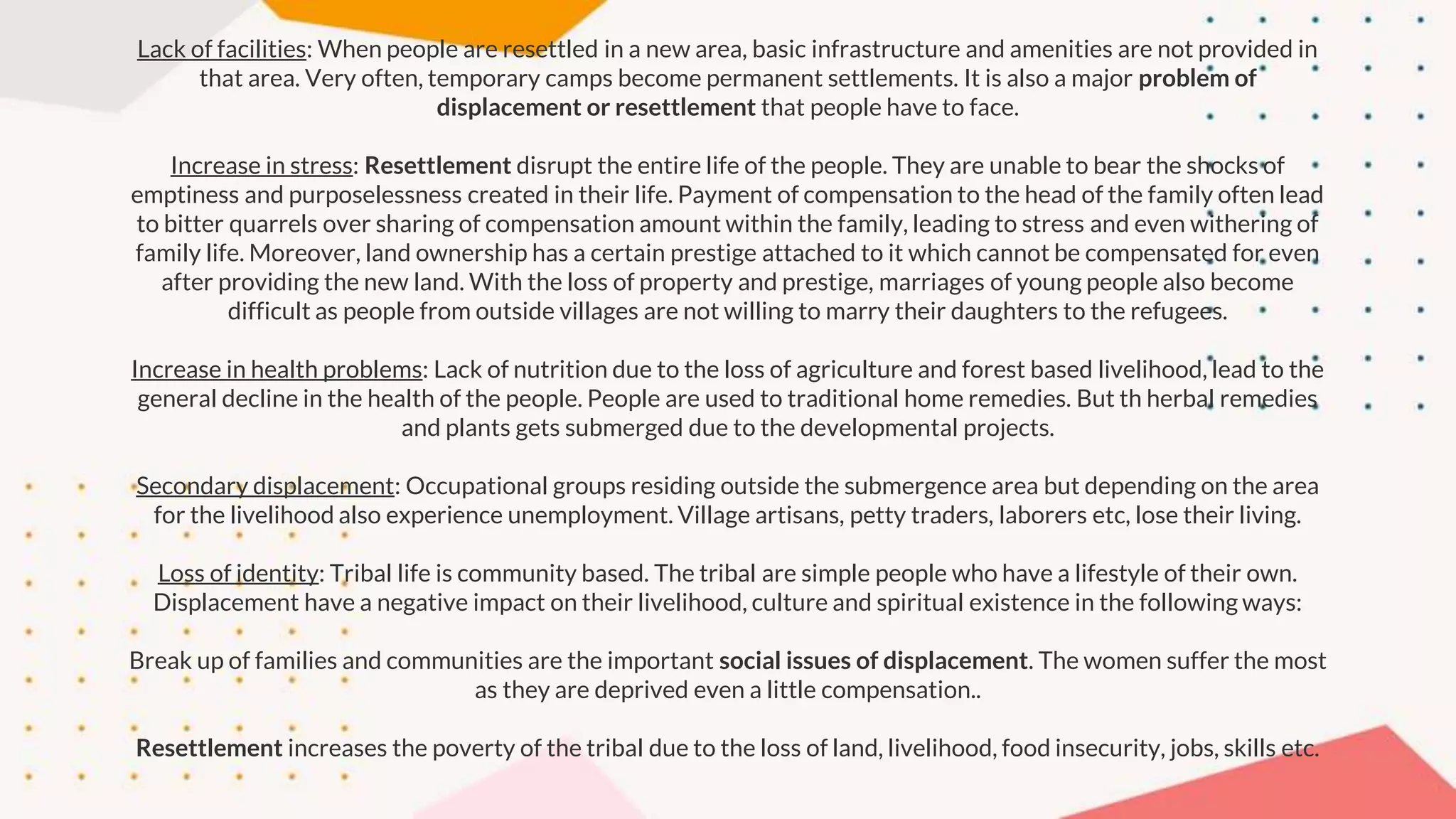 Rehabilitation & Resettlement | PPTX