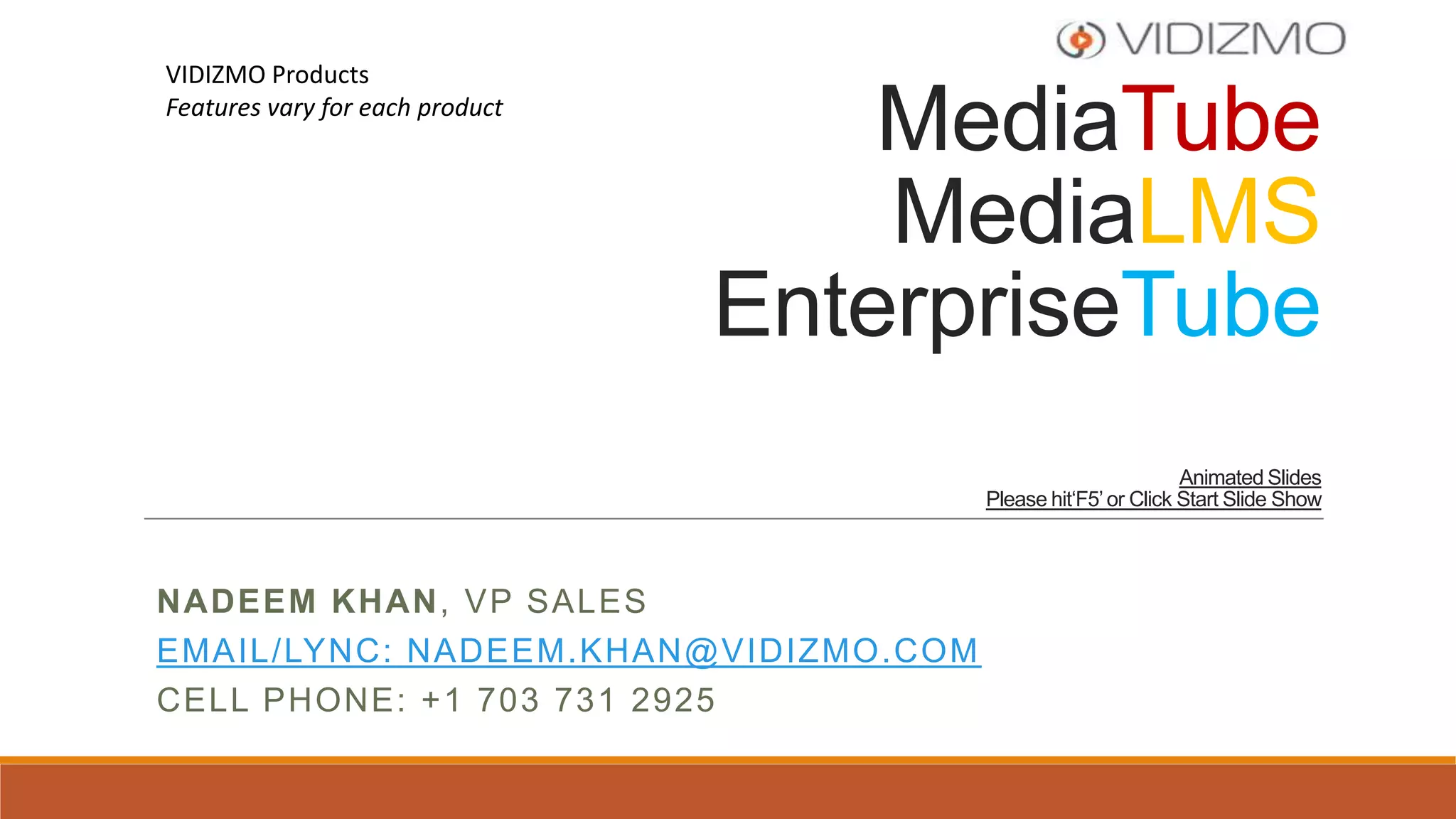 Vidizmo EnterpriseTube - Enterprise Video Streaming Solution | PPTX ...