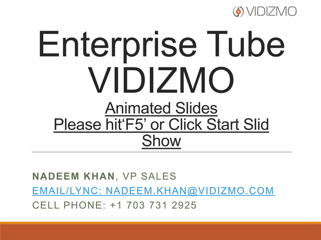 Vidizmo intro | PPT
