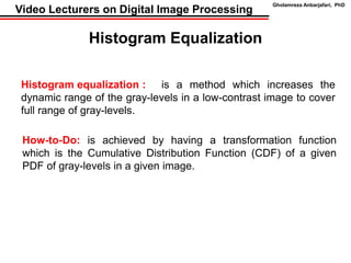 DIGITAL IMAGE PROCESSING | PPT | Photo Editing Software | Computer Software and Applications