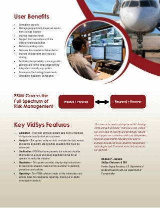 Vidsys Physical Security Information Management (PSIM) solution | PDF