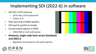 Native IP Decoding MPEG-TS Video to Uncompressed IP (and Vice versa) on COTS Hardware | PPT