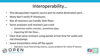 Native IP Decoding MPEG-TS Video to Uncompressed IP (and Vice versa) on COTS Hardware | PPT