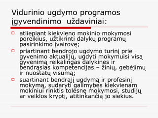 Vidurinio ugdymo programa | PPT