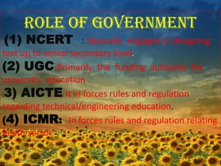 EDUCATION AND ROLE OF GOVERNMENT | PPTX