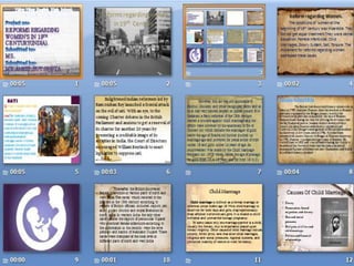 Reforms regarding women in 19th century in india | PPTX