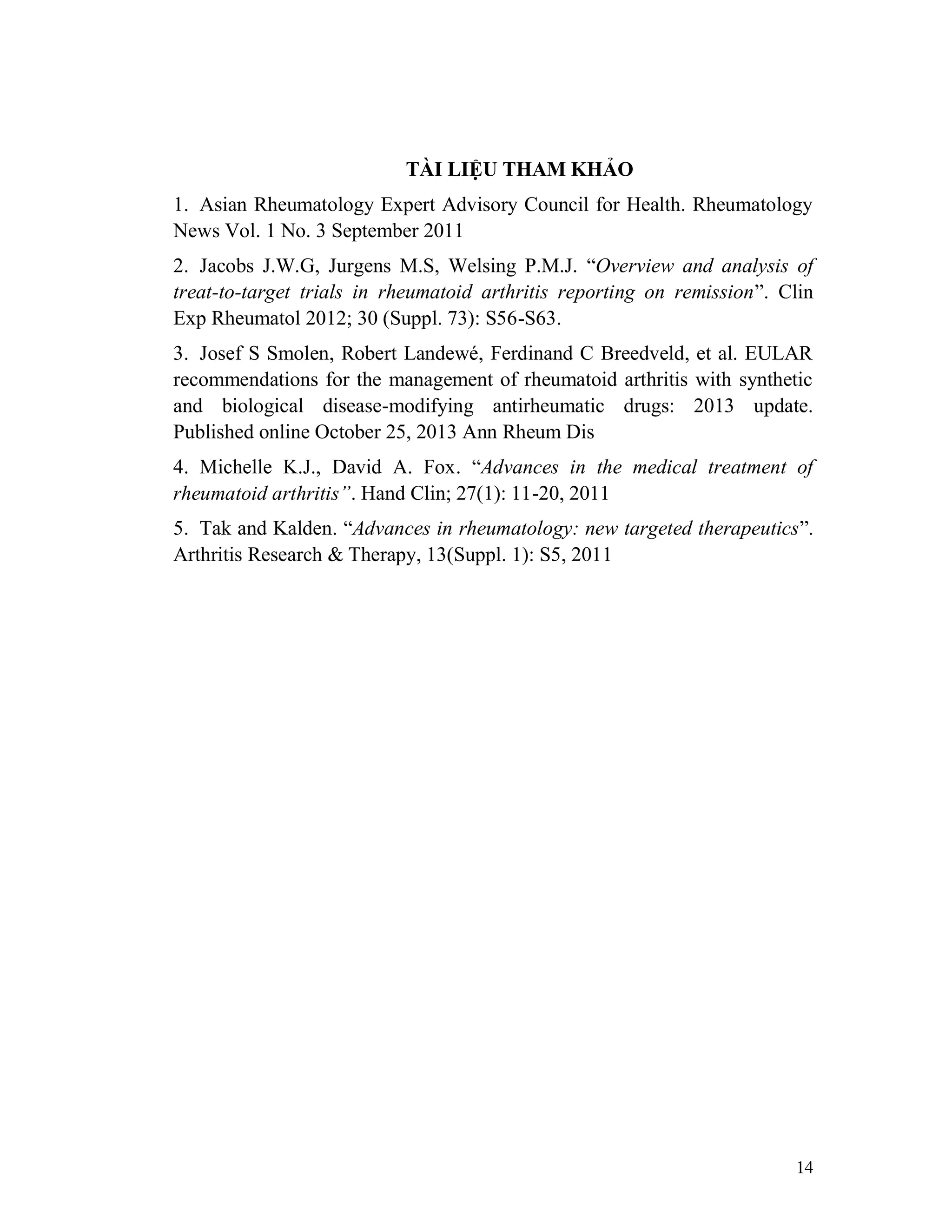 Viem khop dang thap. bo y te | PDF