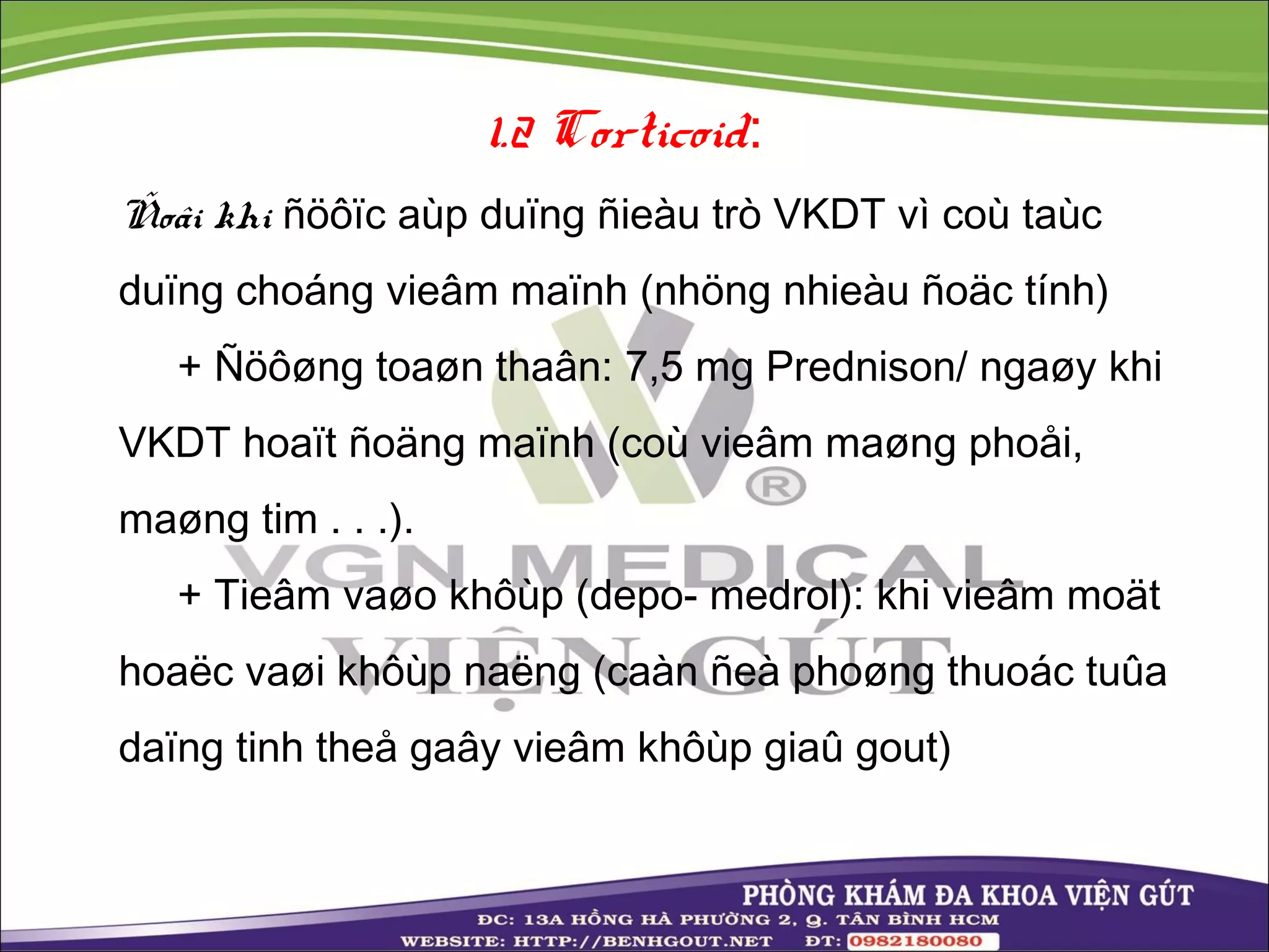 Viem khop dang thap vien gut | PPT