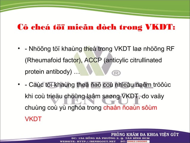 Viem khop dang thap vien gut | PPT