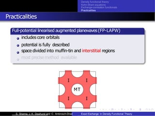 Exact Exchange in Density Functional Theory | PPTX