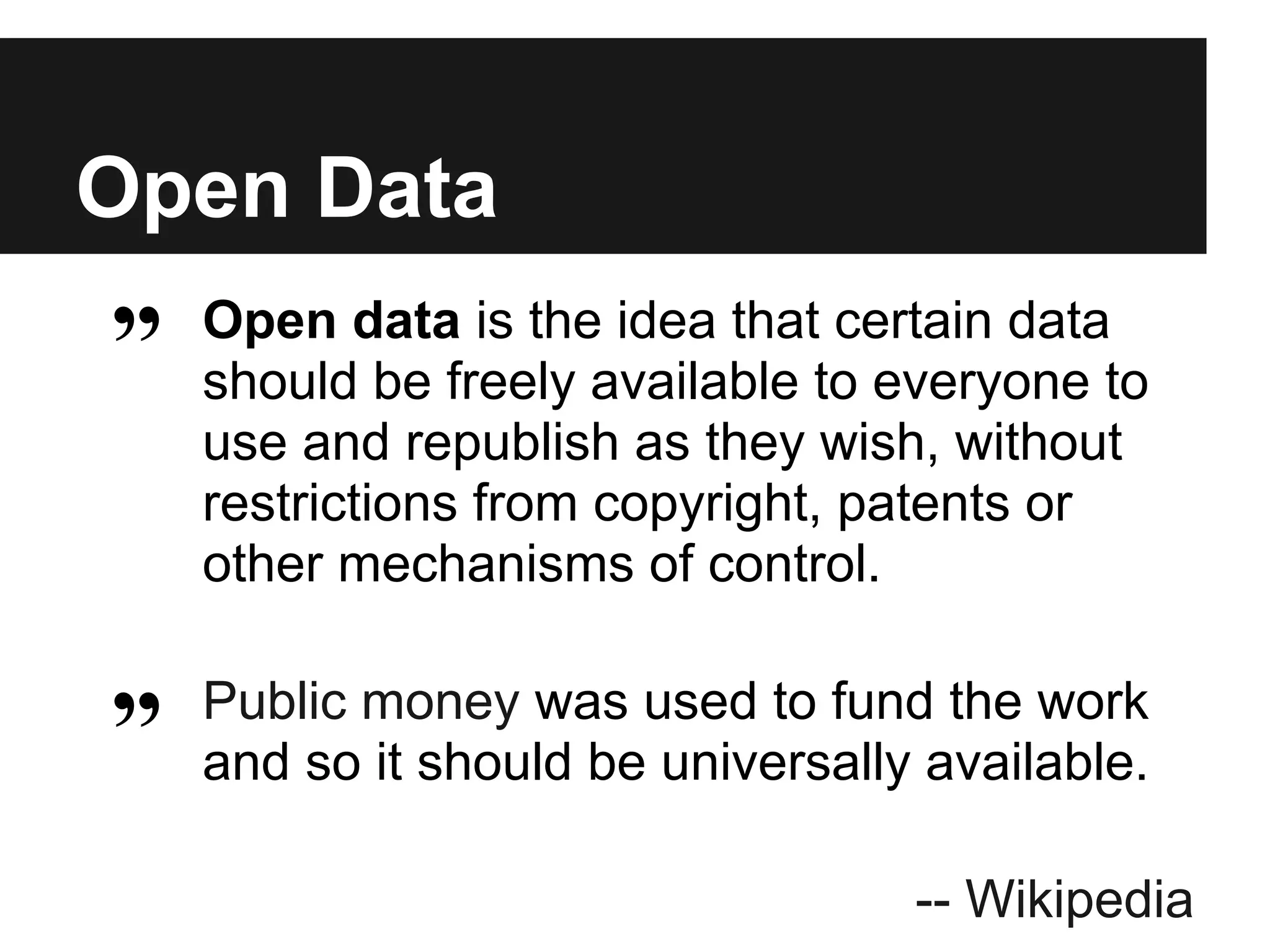Interpreting Open Data