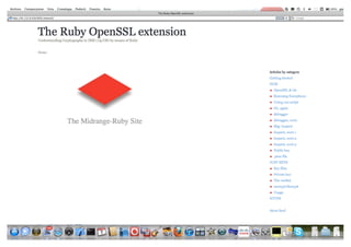 The Ruby OpenSSL extension | PPT