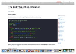 The Ruby OpenSSL extension | PPT