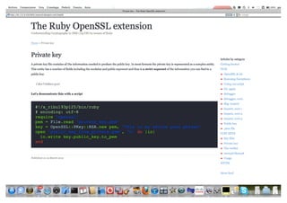 The Ruby OpenSSL extension | PPT