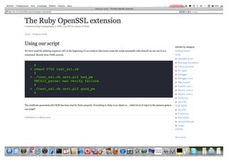 The Ruby OpenSSL extension | PPT