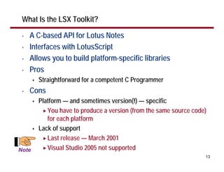 Vienna buchan calling the notes c-api from lotus_script | PDF