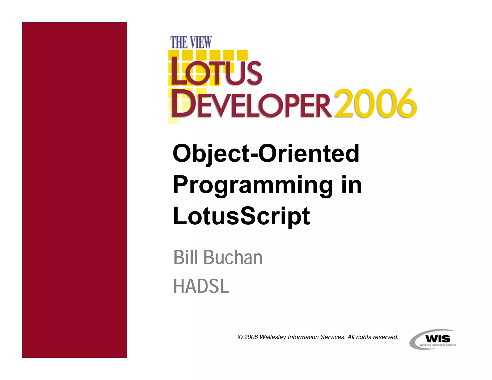 The View object orientated programming in Lotuscript | PPT The View object orientated programming in Lotuscript | PPT