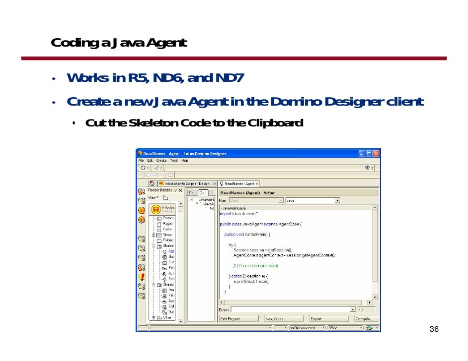 Converting Lotusscript Agents To Java Agents