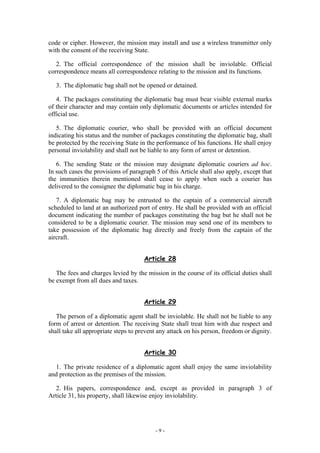 Vienna convention (1961) e | PDF