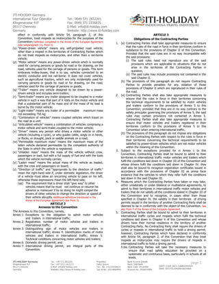 Vienna Convention on Road Traffic from 08th November 1968 | PDF