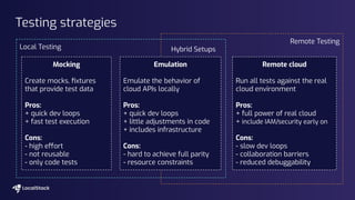 Test cloud application deployments locally and in CI without staging ...