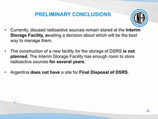 SEALED SOURCES AND DSRS MANAGEMENT - Report from Argentina | PDF
